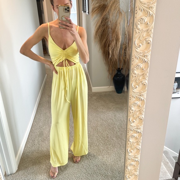 Love Tree | Pants & Jumpsuits | Yellow Jumpsuit | Poshmark